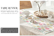 Table Runner with Smart Objects, a Household Mockup by mock-ups