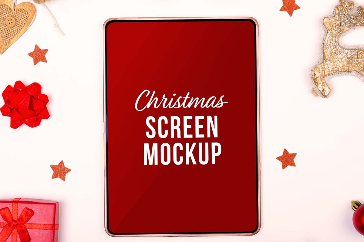 Christmas Device Screen Mockup Set, an iPad Mockup by wavebreak