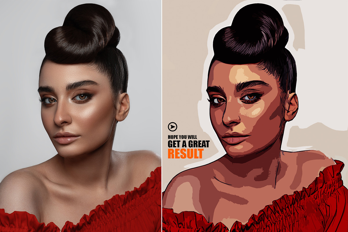 Vectorize Photo Effect, an Action Add-On by DesignCave | Creative Market