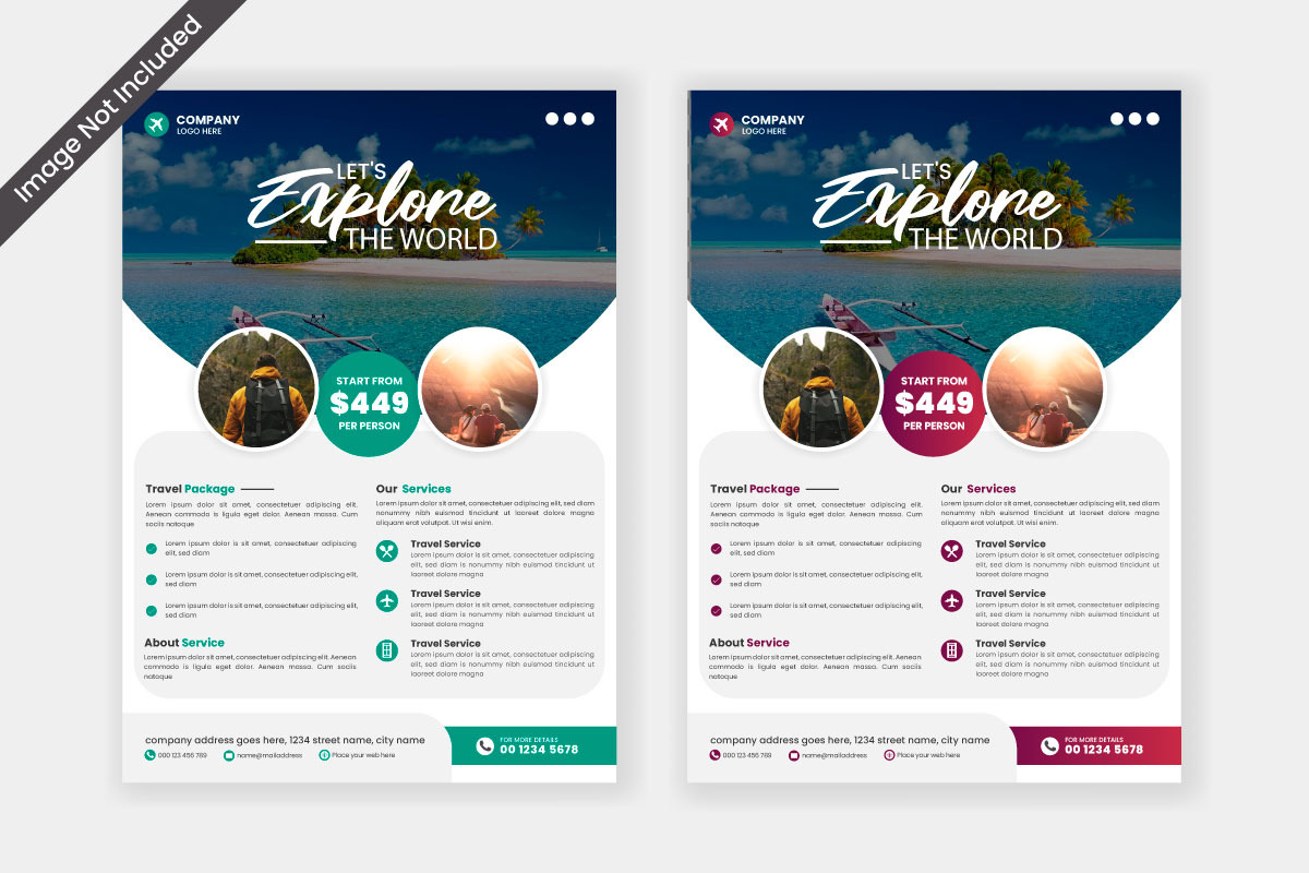 creative travel agency flyer, a Flyer Template by Tanuart