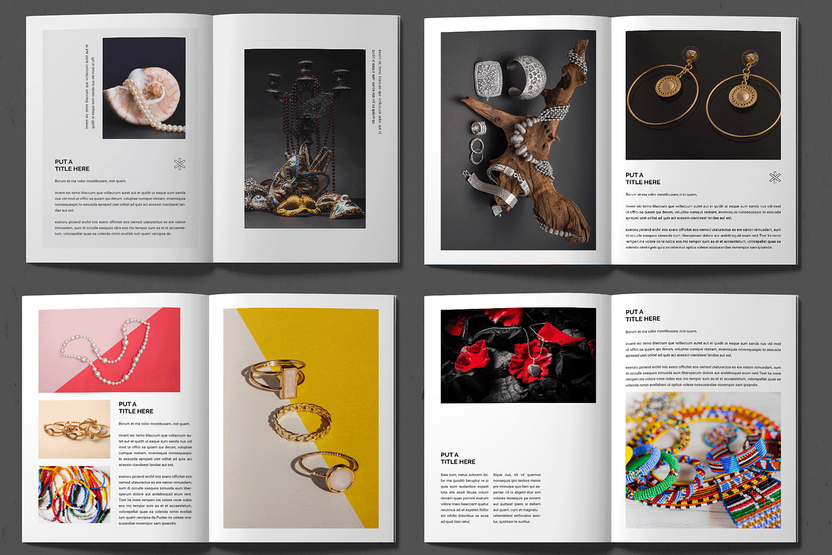 Jewelry Catalog Layout Design