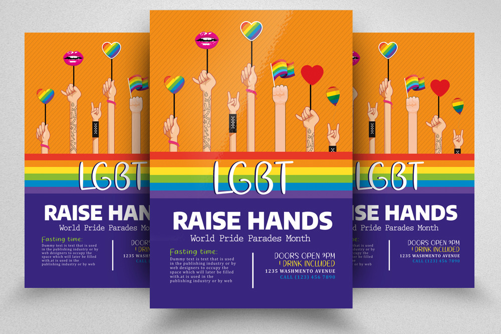 LGBT Pride Flyer, a Flyer Template by Business Flyers | Creative Market