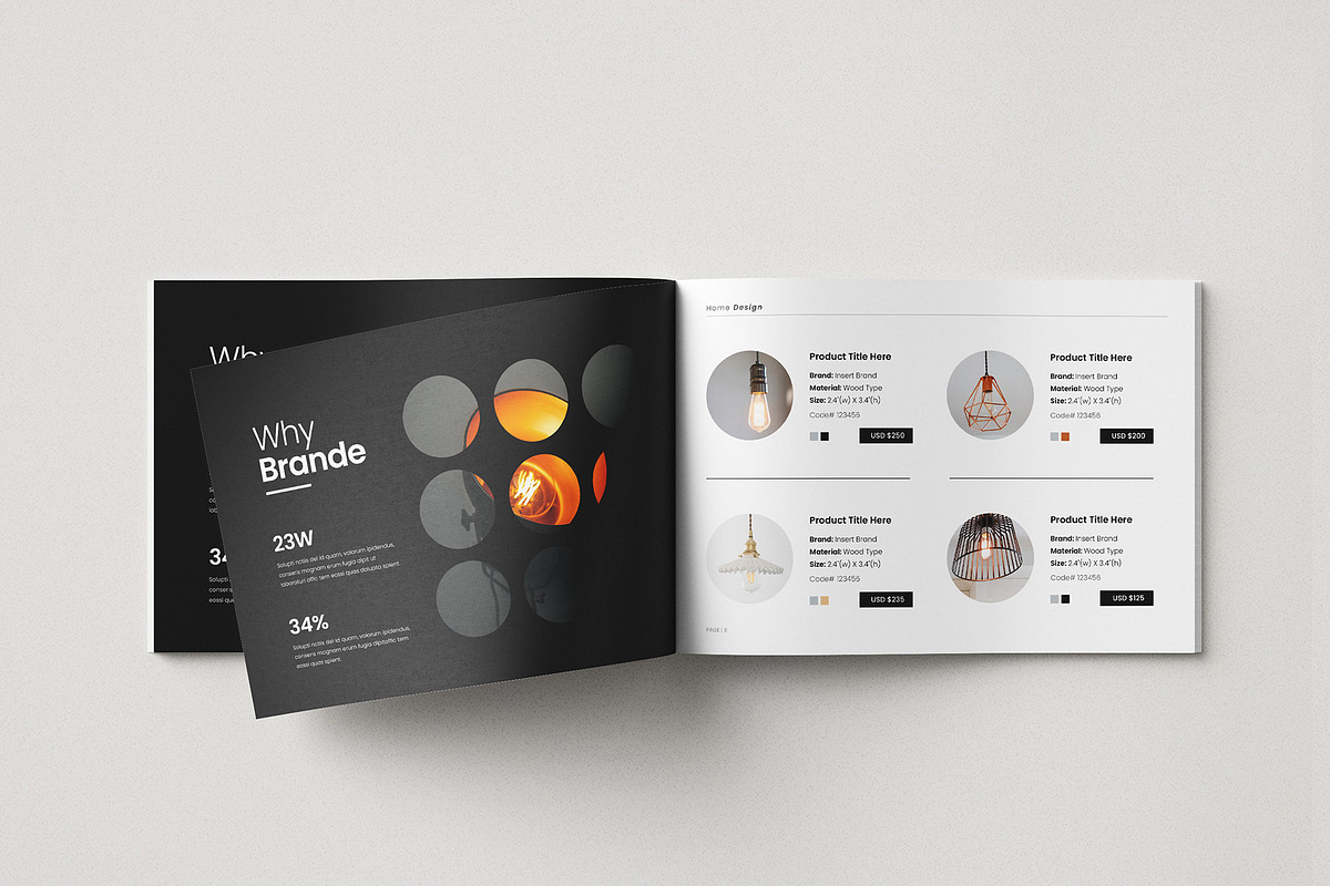 A5 Landscape Brochure Catalog, a Brochure Template by Creativity-Design