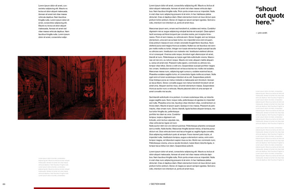 Swiss Minimal InDesign Magazine, a Magazine Template by Cardeo