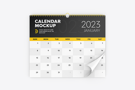Square Calendar Mockup | Print Templates ~ Creative Market