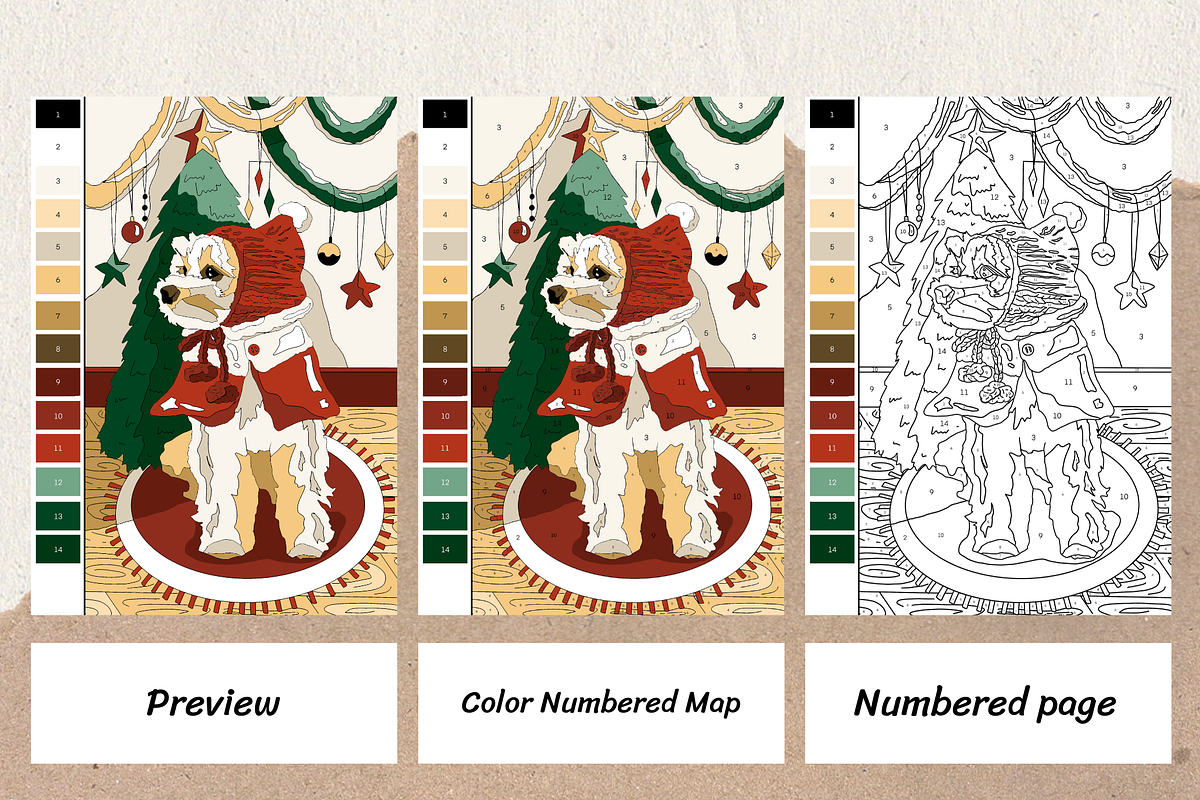 Christmas Color By Number, an Illustration by Thursdaypaper