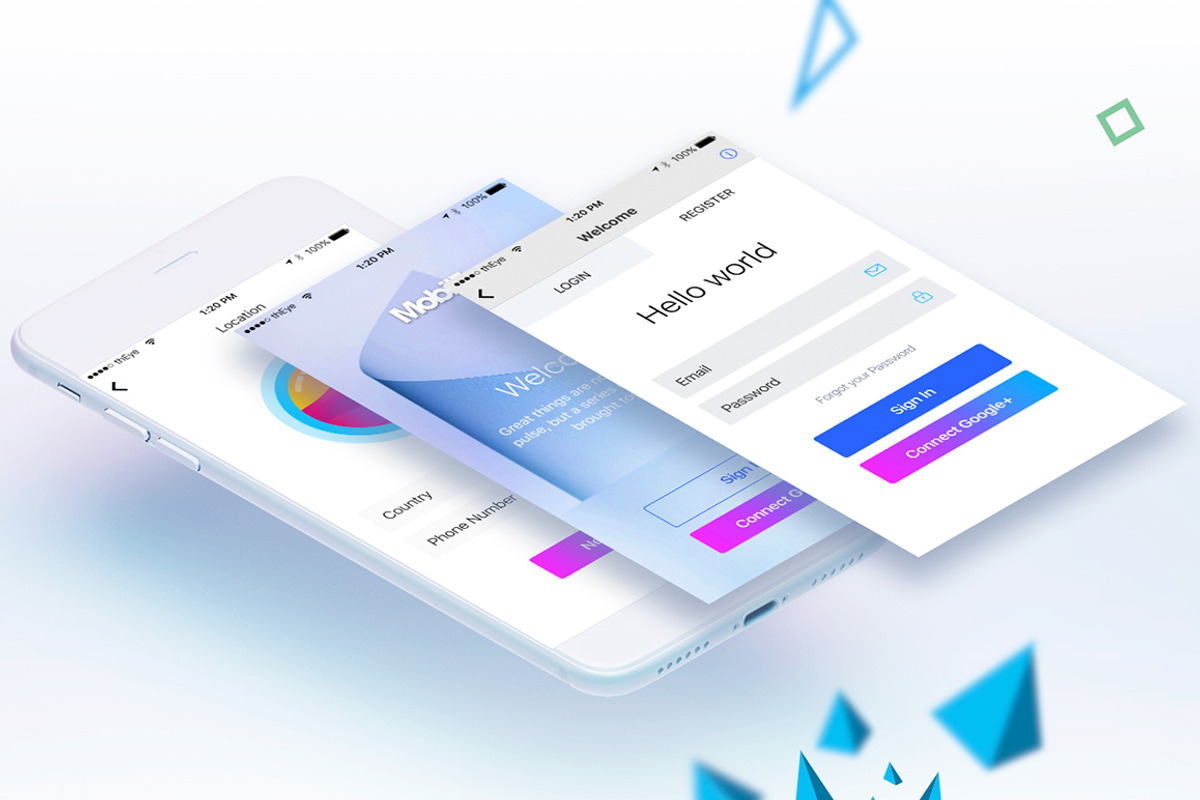 Mobile Theme UI/UX Kit, an UI Kit Template by App for Mobile & Website
