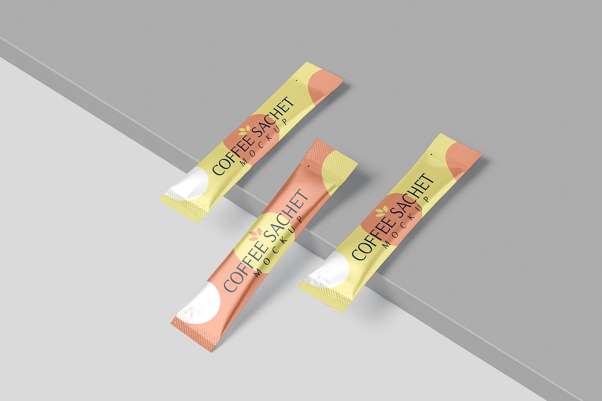 Long Sachet Mockups, a Packaging Mockup by GfxFoundry