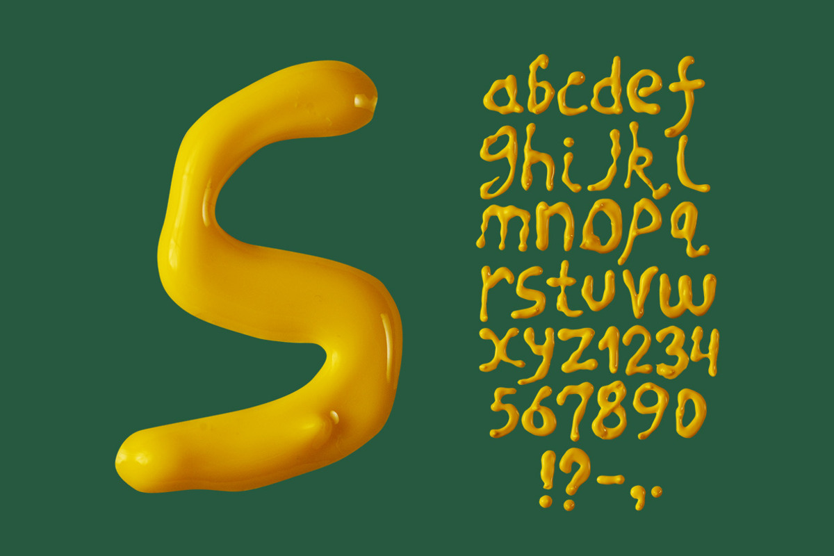 Oil Yellow Font, a Font by Handmadefont