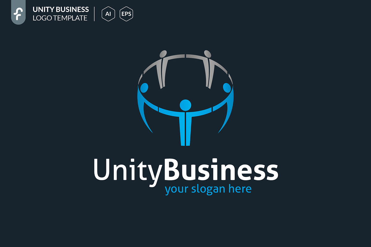 Unity Business Logo, a Branding & Logo Template by ft.studio