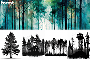 Forest design kit, a Brush Add-On by Studio.Valhalla