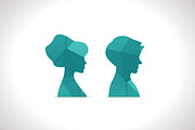 Polygonal Profile Avatars, a Person Illustration by Beatriz Gascón