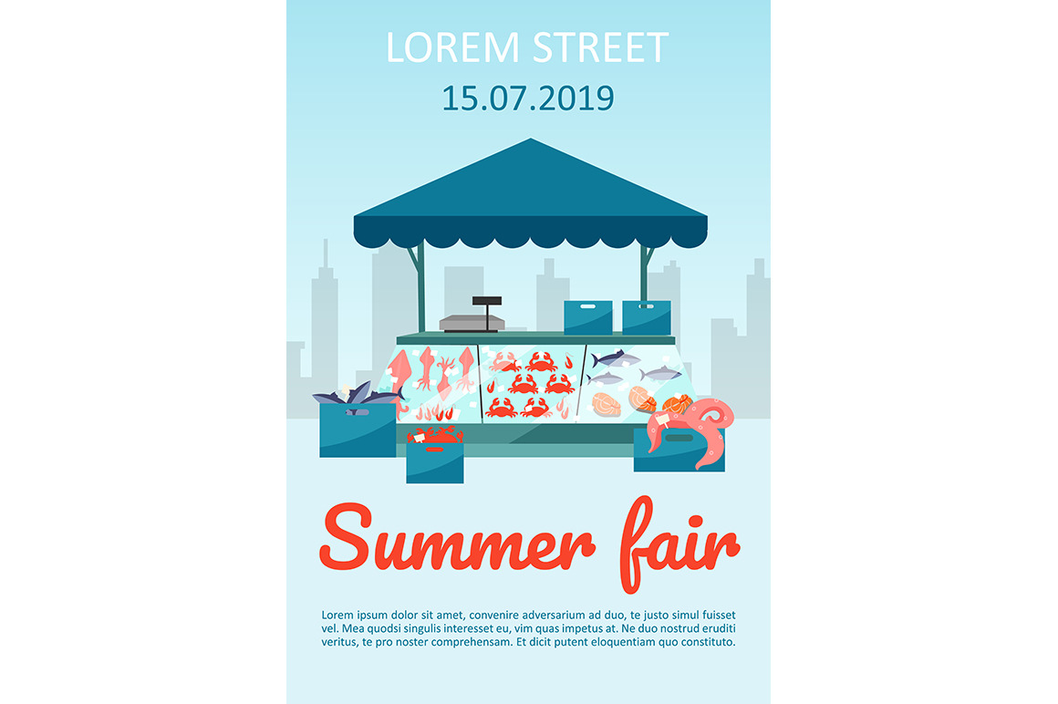 Summer food fair brochure template, a Flyer Template by IMG visuals ...