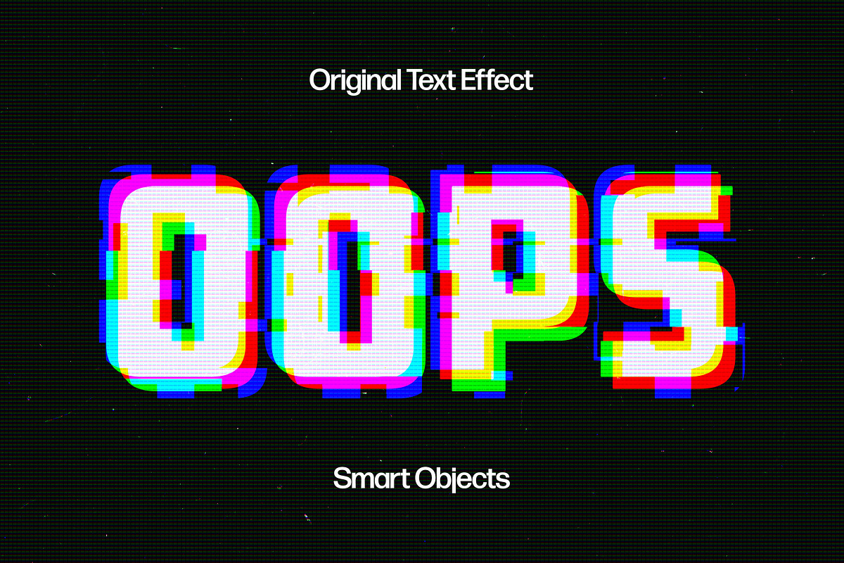 Distorted Glitch Text Effect, a Layer Style Add-On by Design Squad | Creative Market