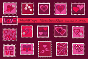Valentine Stamps Clipart | Illustrations ~ Creative Market