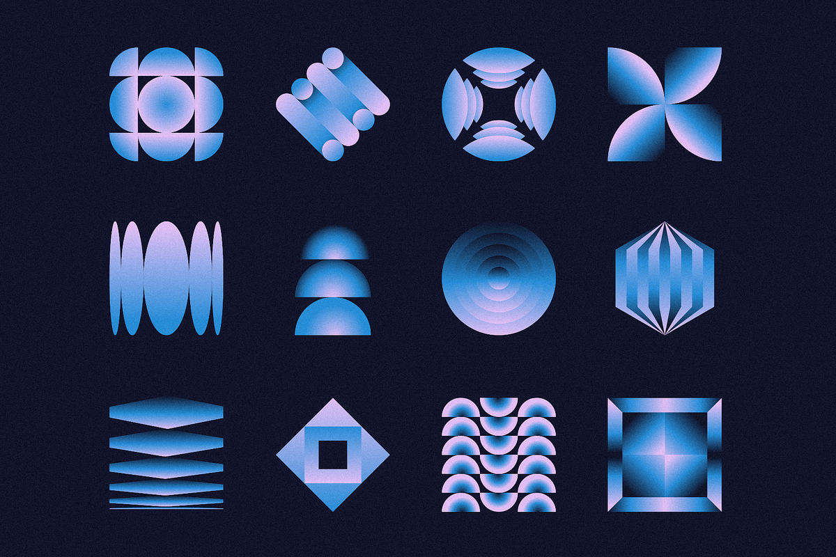 Gradient vector shapes, a Background Graphic by venimo