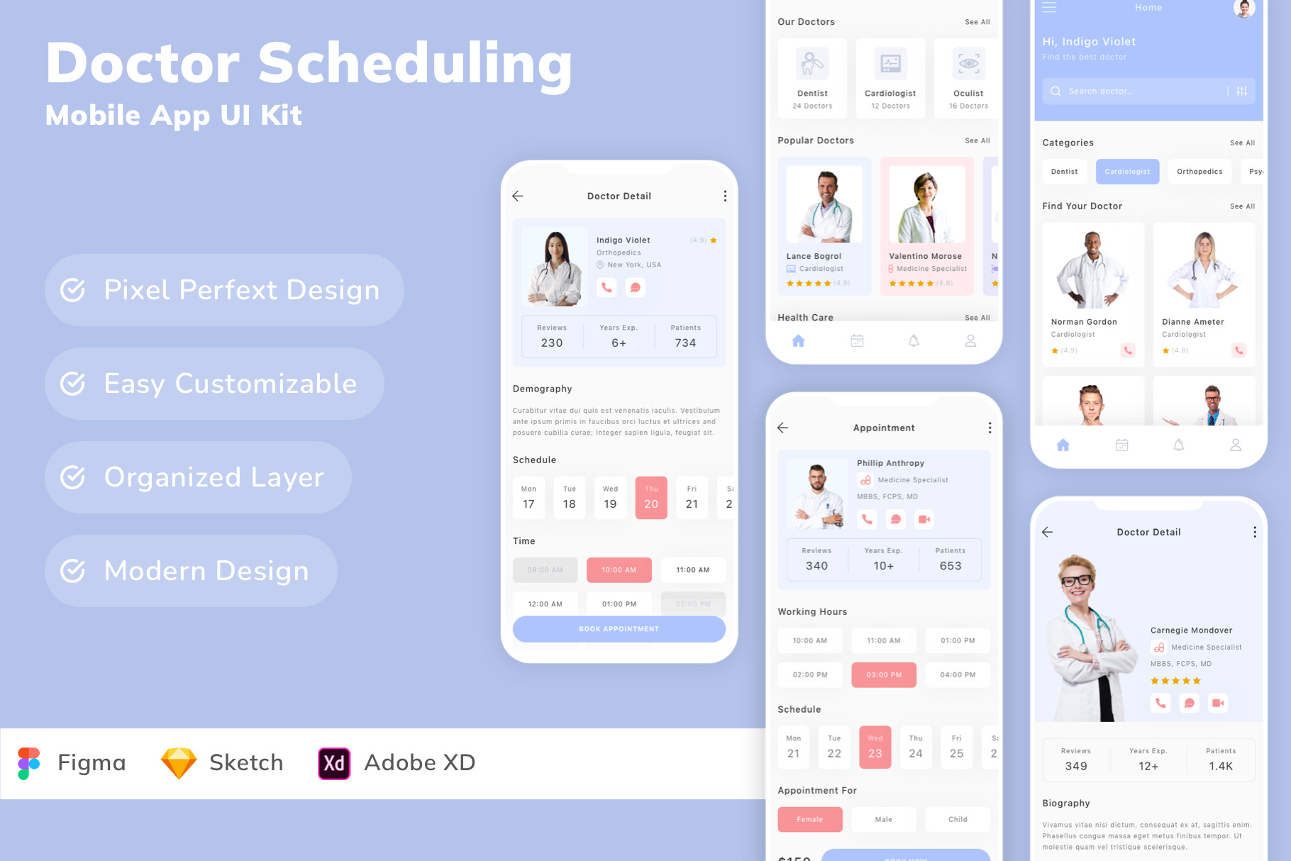 Doctor Scheduling Mobile App UI Kit, an UI Kit Template by Betush