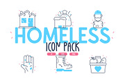 Homeless Icons, an Outline Icon by iconfield | Creative Market