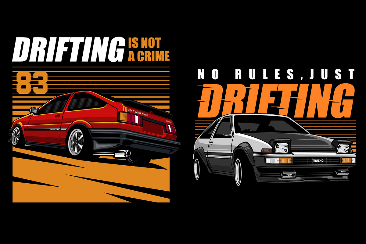 Japanese Cars Vector Collection
