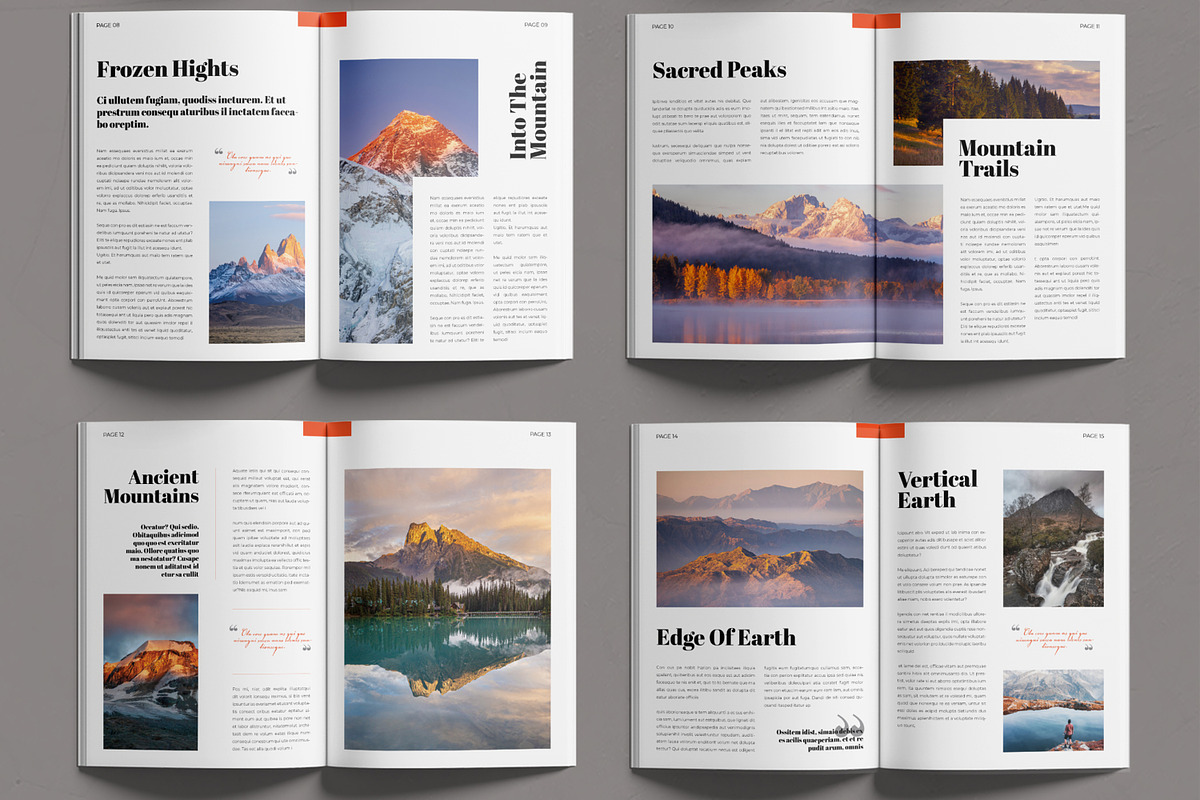 Explore Mountain Magazine Template