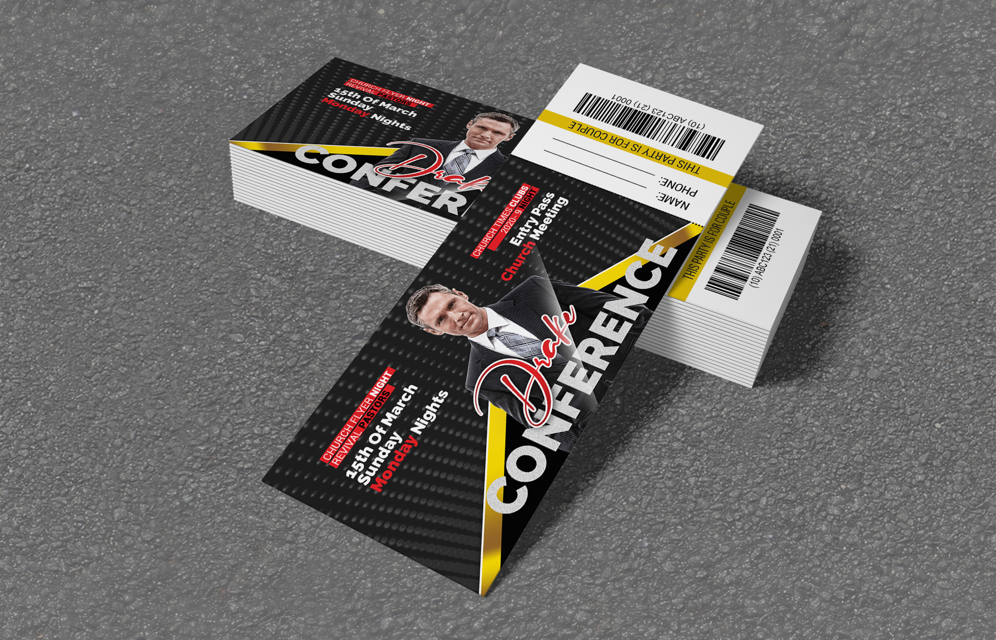 Church Conference Pass, a Card Template by Psd Templates | Creative Market