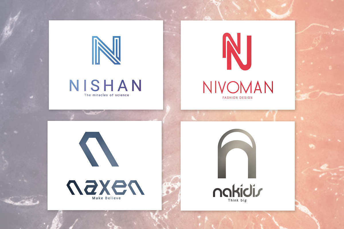 20 N Letter Alphabetic Logos, a Branding & Logo Template by AN Productions