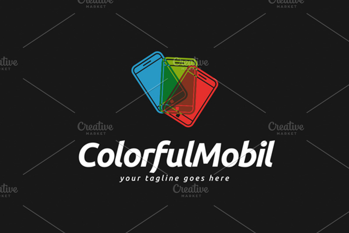 Colorful Mobil Logo Template, a Branding & Logo Template by PixaSquare