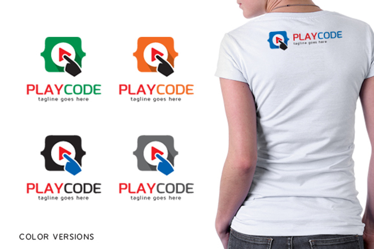 Play Code Logo Template, a Branding & Logo Template by gunaonedesign