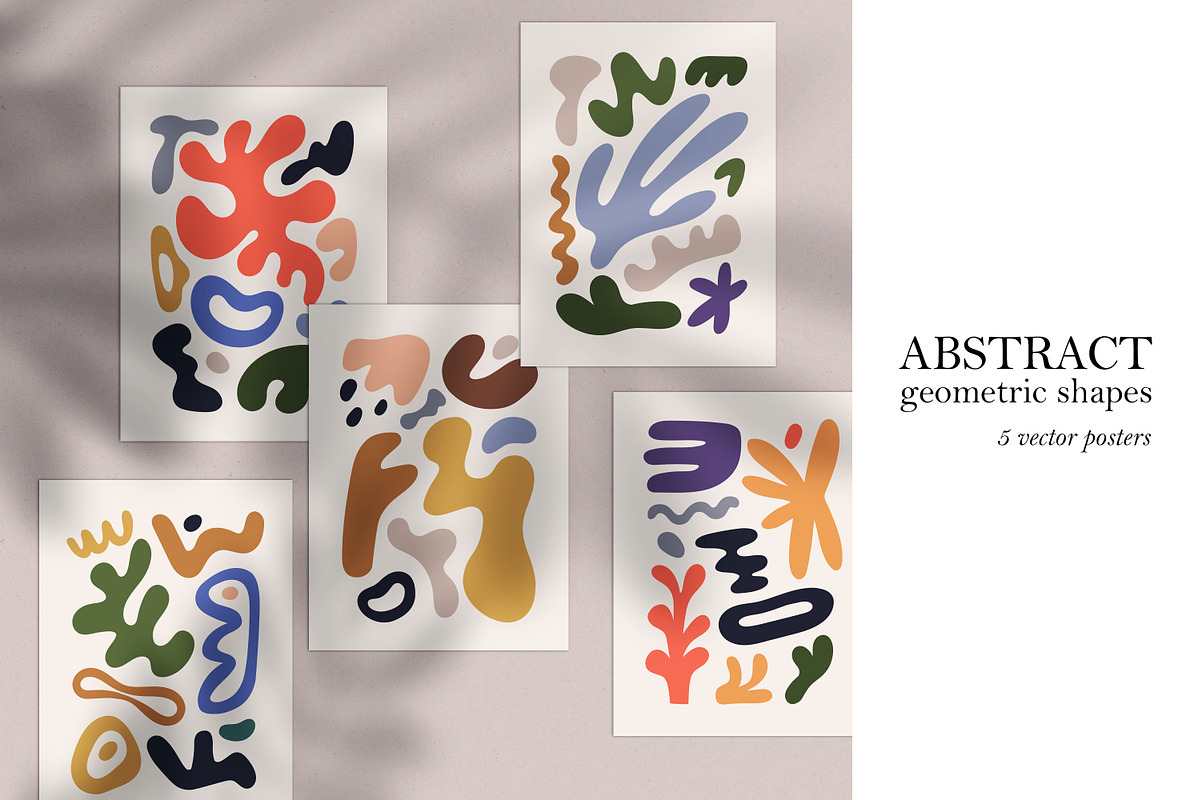 Modern abstract poster designs set, a Background Graphic by Good Studio