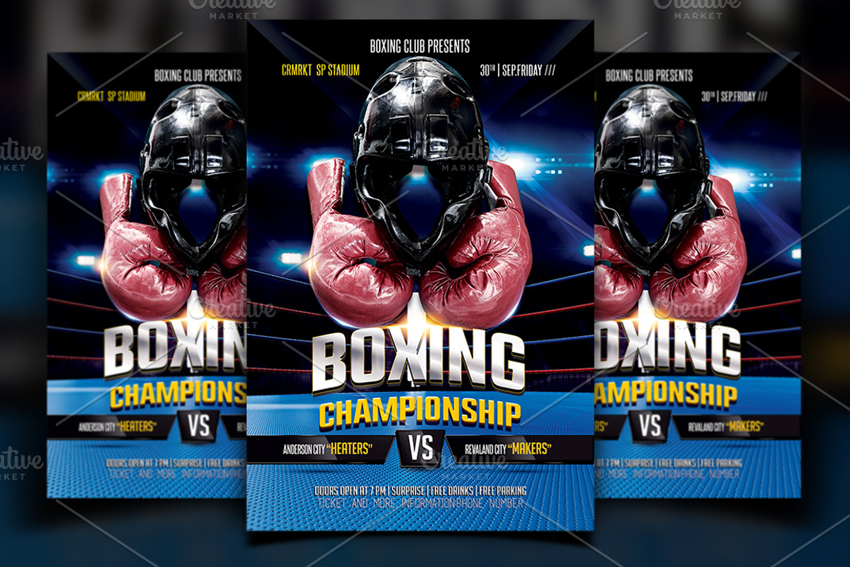 Boxing Flyer Template, a Flyer Template by Basez Flyers