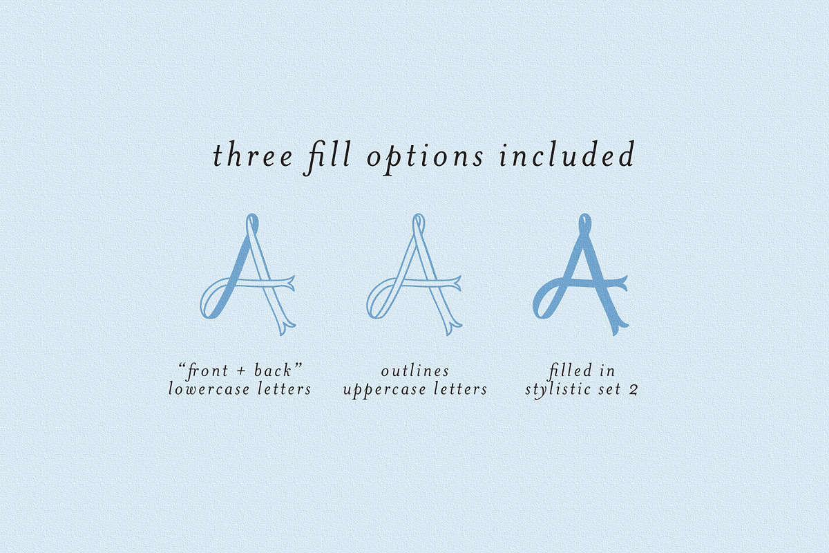 Ribbons Monogram Font, a Handwritten Font by Design by Laney