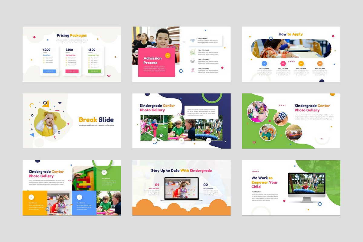 Kindergarten PowerPoint Template, a Presentation Template by Graphue