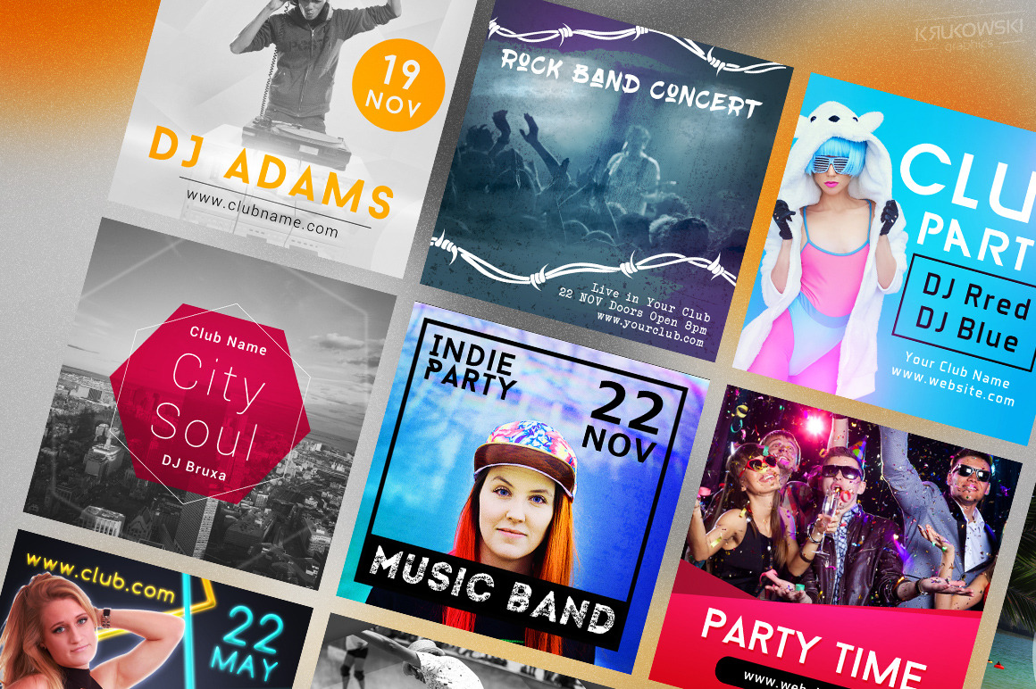 Event Social Media Banners, a Templates & Theme by Krukowski Graphics