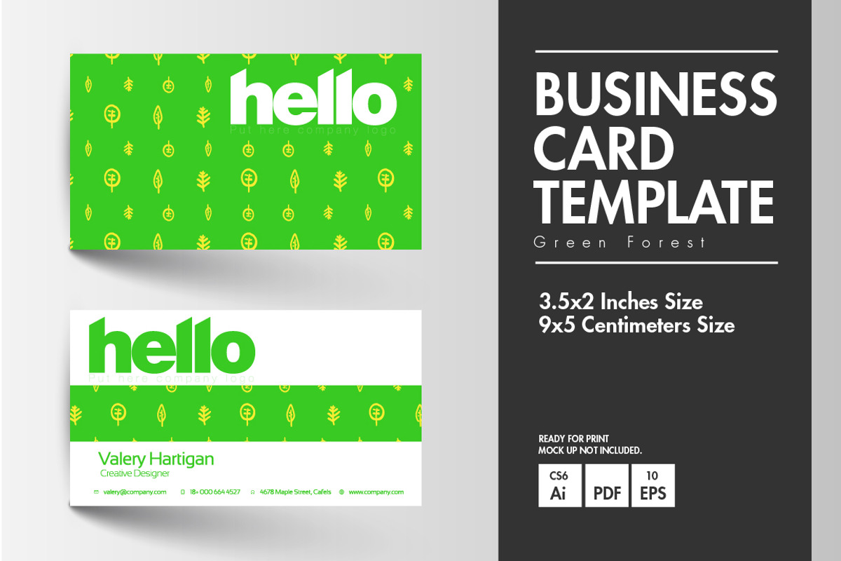 Business Card - Green Forest, a Business Card Template by tnknstocks