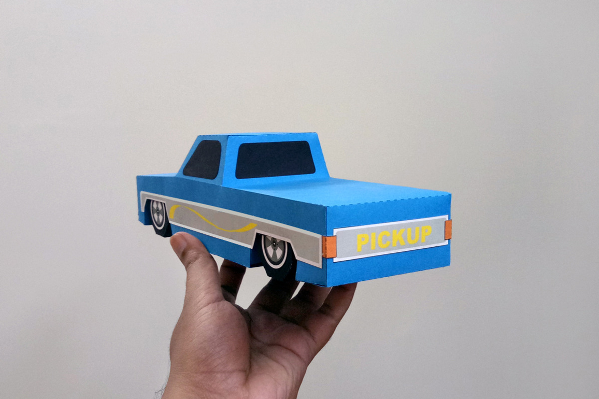 DIY Pickup Truck - 3d papercraft, a Templates & Theme by PAPER amaze