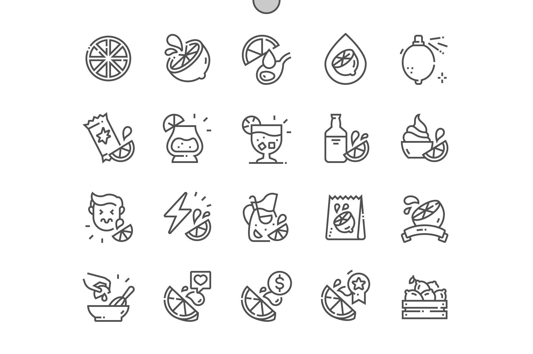 Sour Line Icons, an Outline Icon by Palau