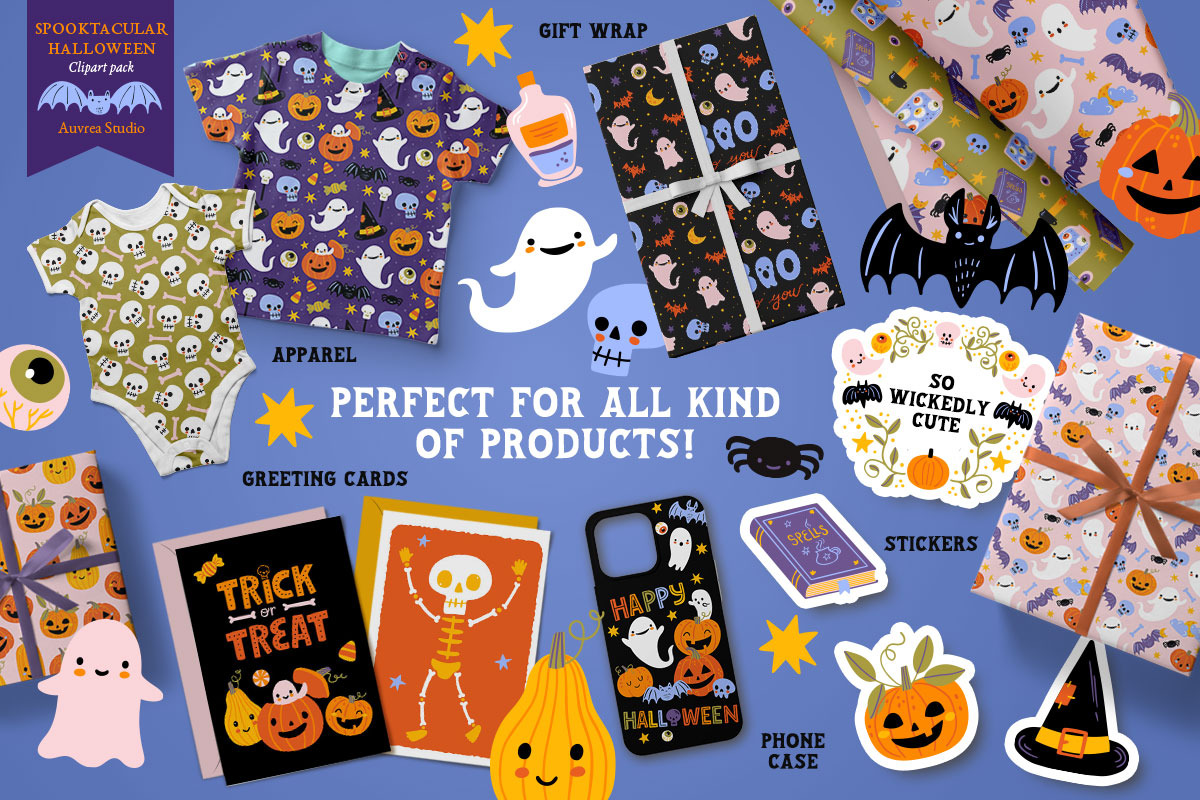 Spooktacular Halloween Clipart pack