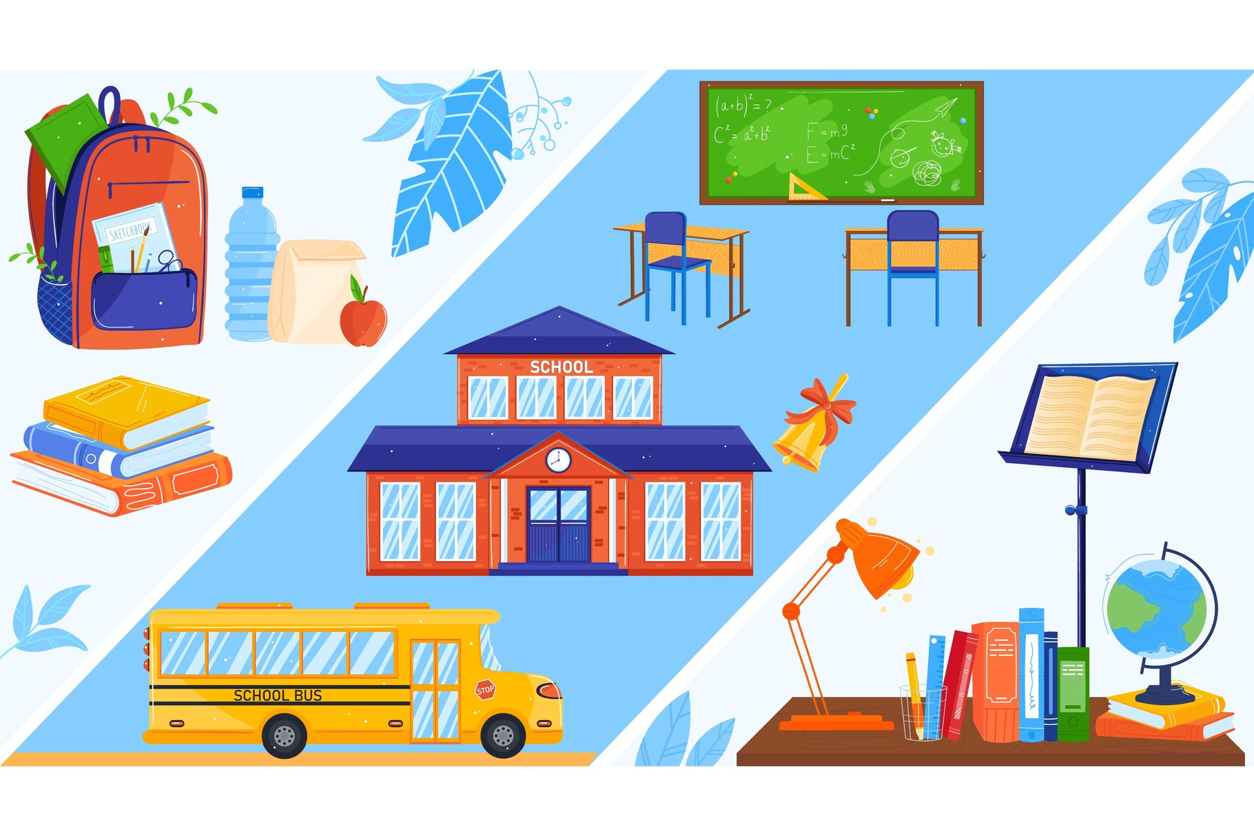 School objects vector illustration, an Education Illustration by ...