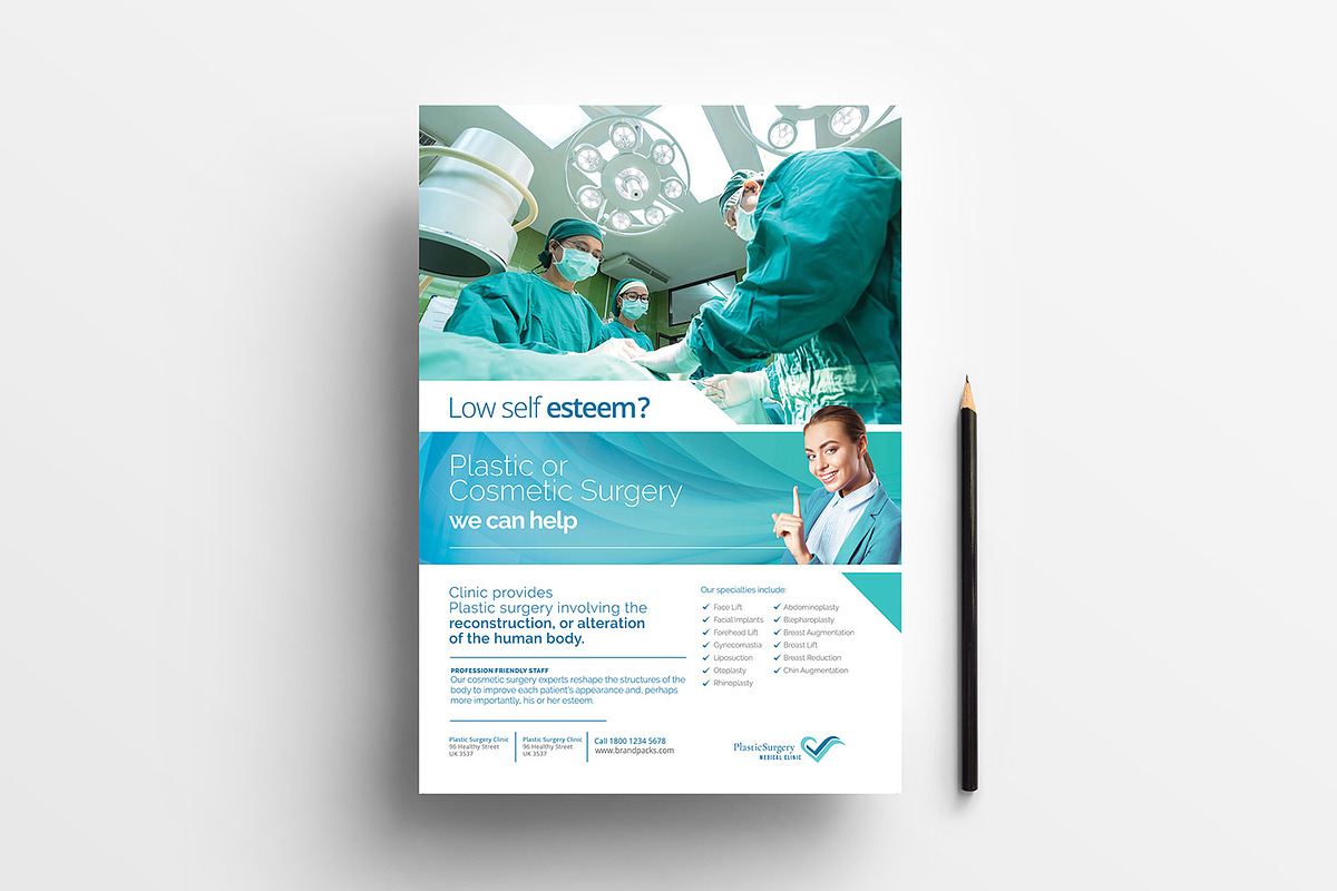 Plastic Surgery Templates Pack, a Flyer Template by BrandPacks