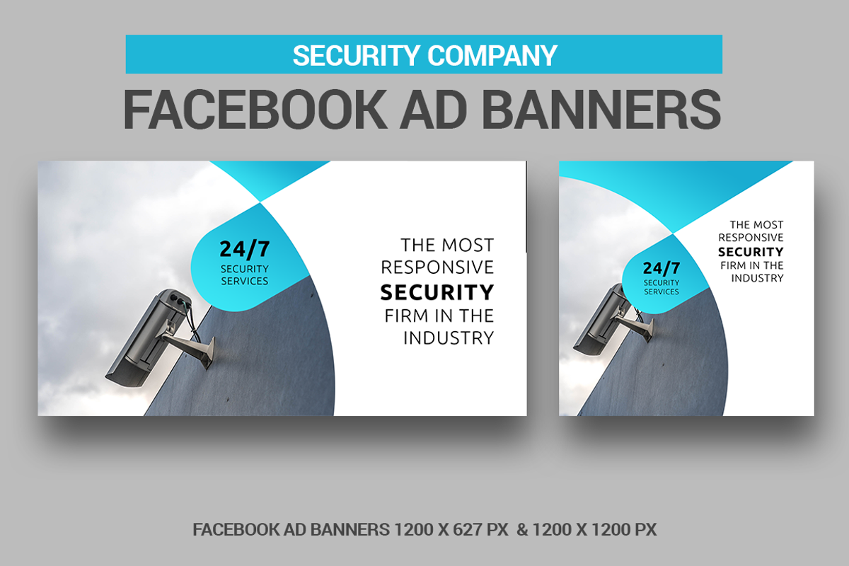 Security Company Facebook Ad Banners, a Social Media Template by UNIK ...