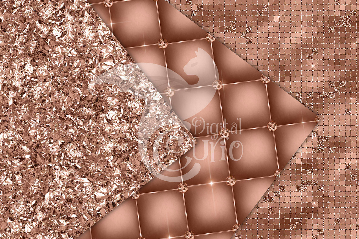 Luxury Rose Gold Textures, a Texture Graphic by Digital Curio