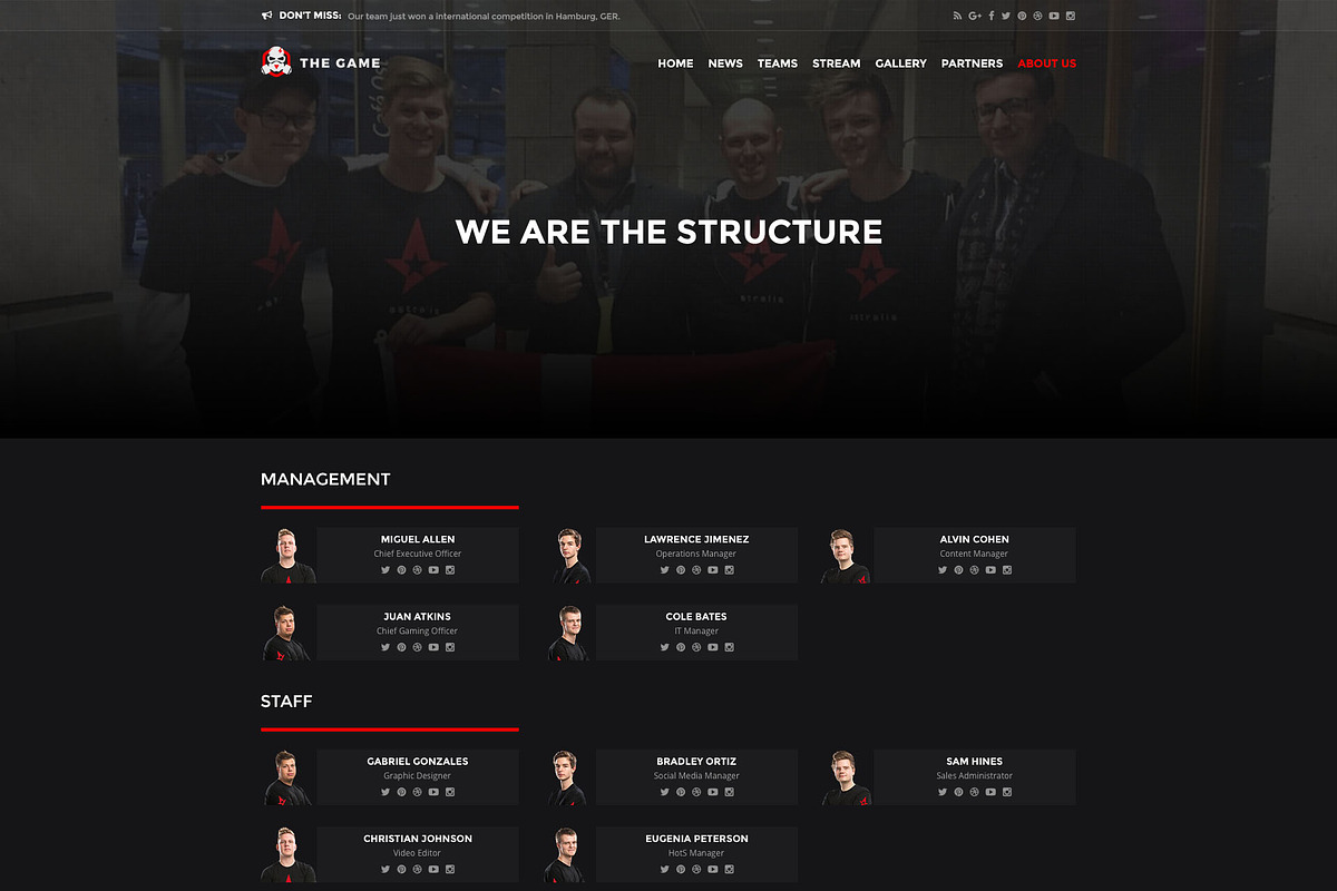 The Game - eSport PSD Gaming Templat, a Websites & App Template by Netbee