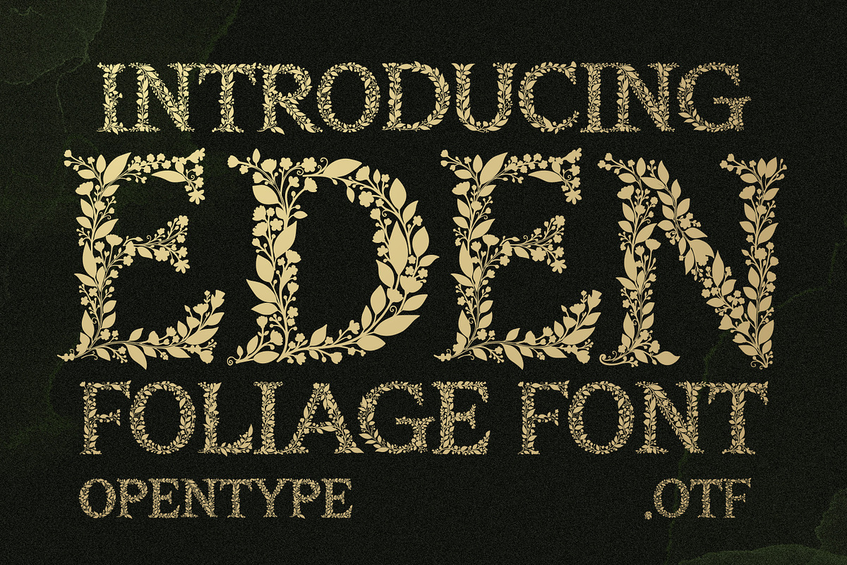 Eden - Foliage Wedding Font, a Symbol Font by AndrewPixelType