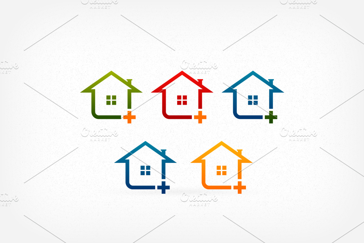 Home Plus Logo, a Branding & Logo Template by NasirGrfx