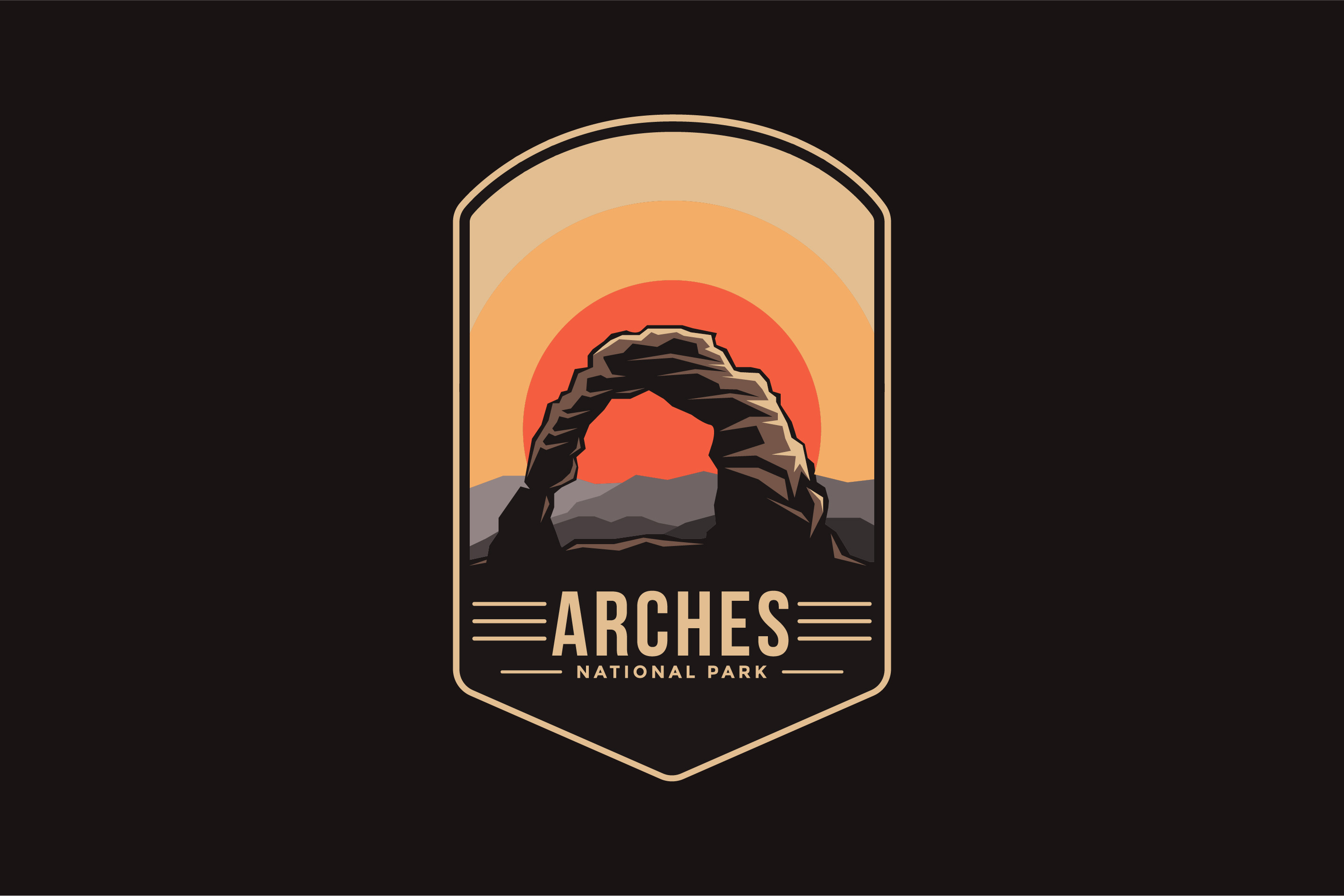 Emblem Arches National Park Logo, a Branding & Logo Template by DOMHOUZE