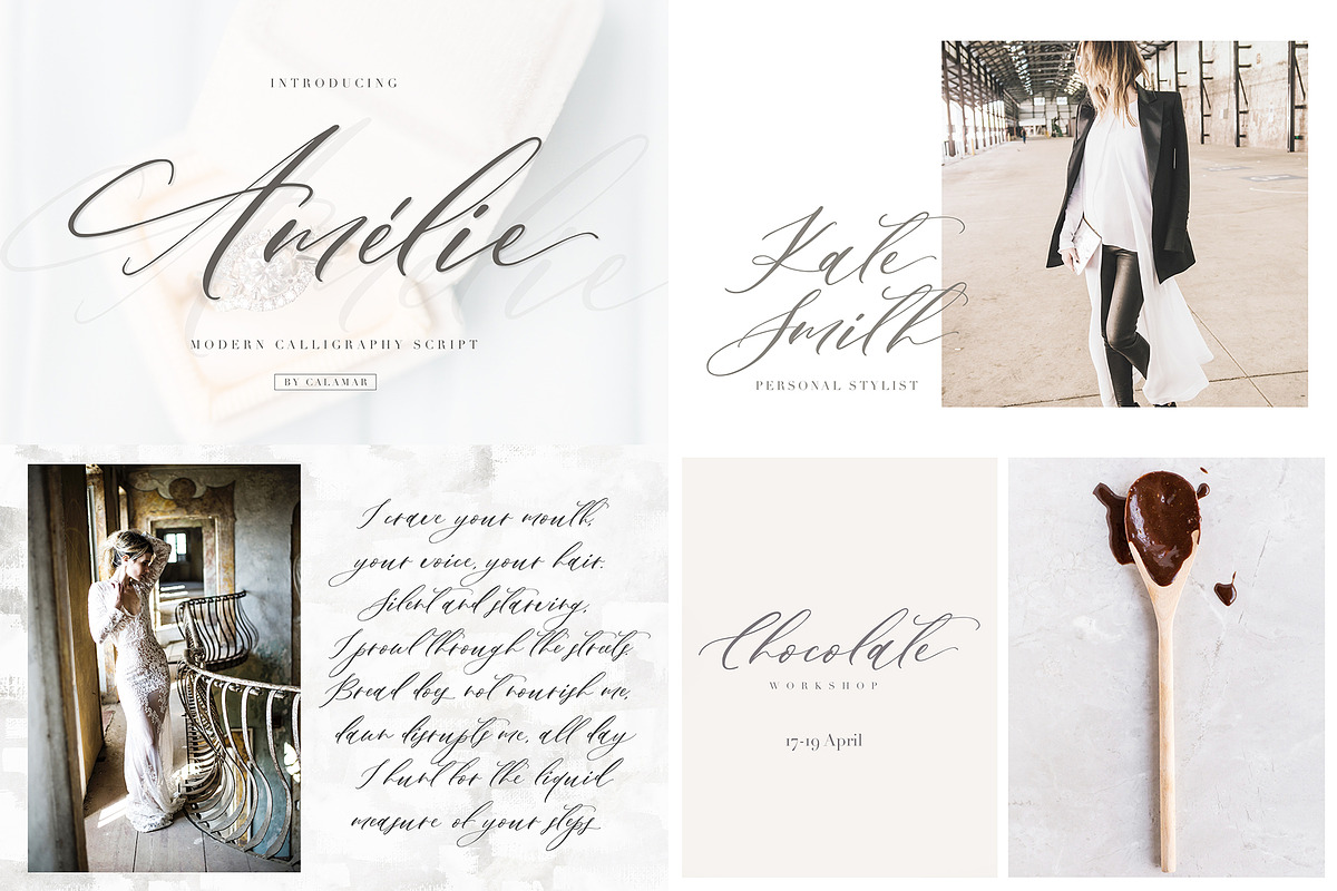 Modern Calligraphy Font Bundle, a Script Font by Calamar Studio