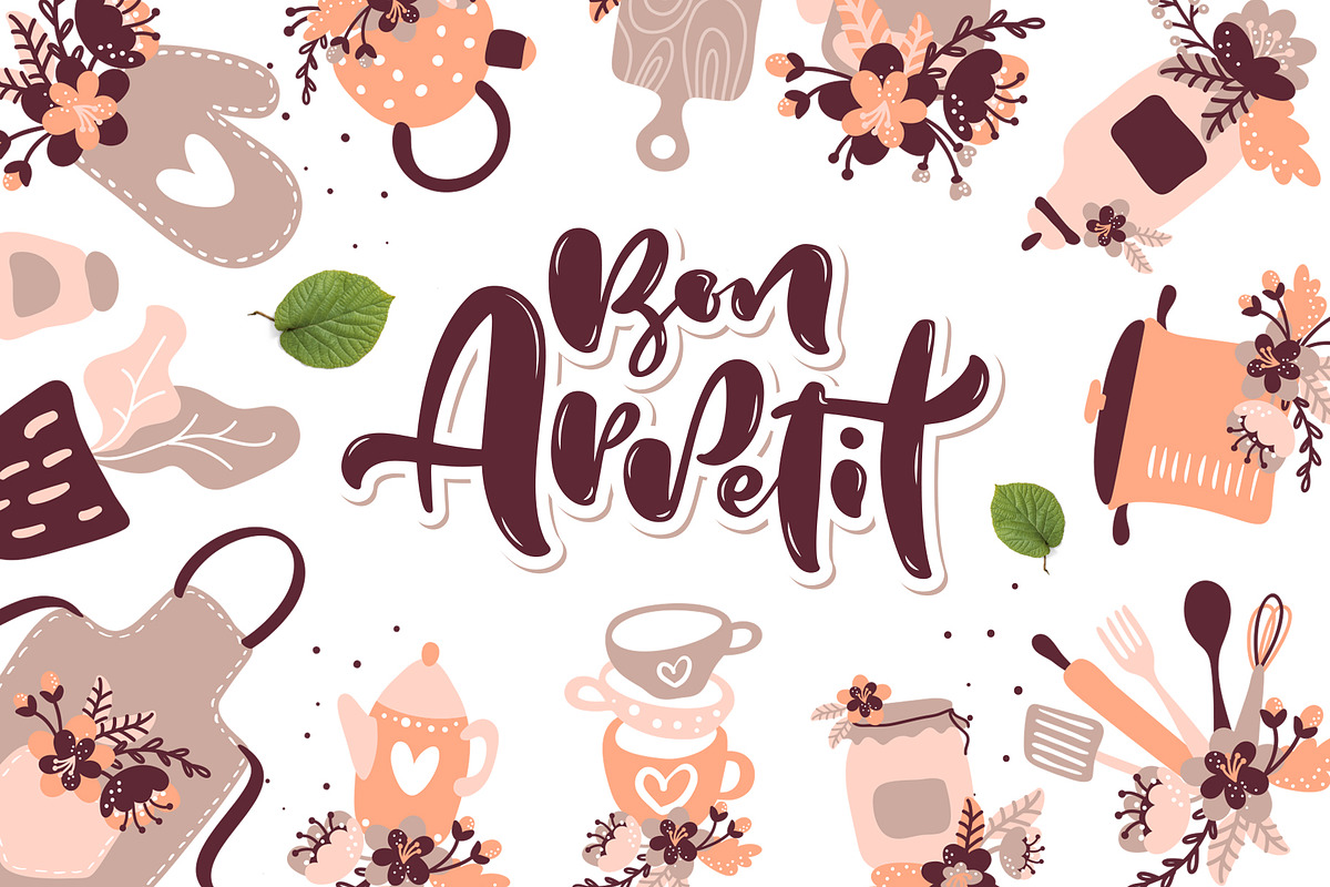 Kitchen design elements, an Object Graphic by Happy Letters