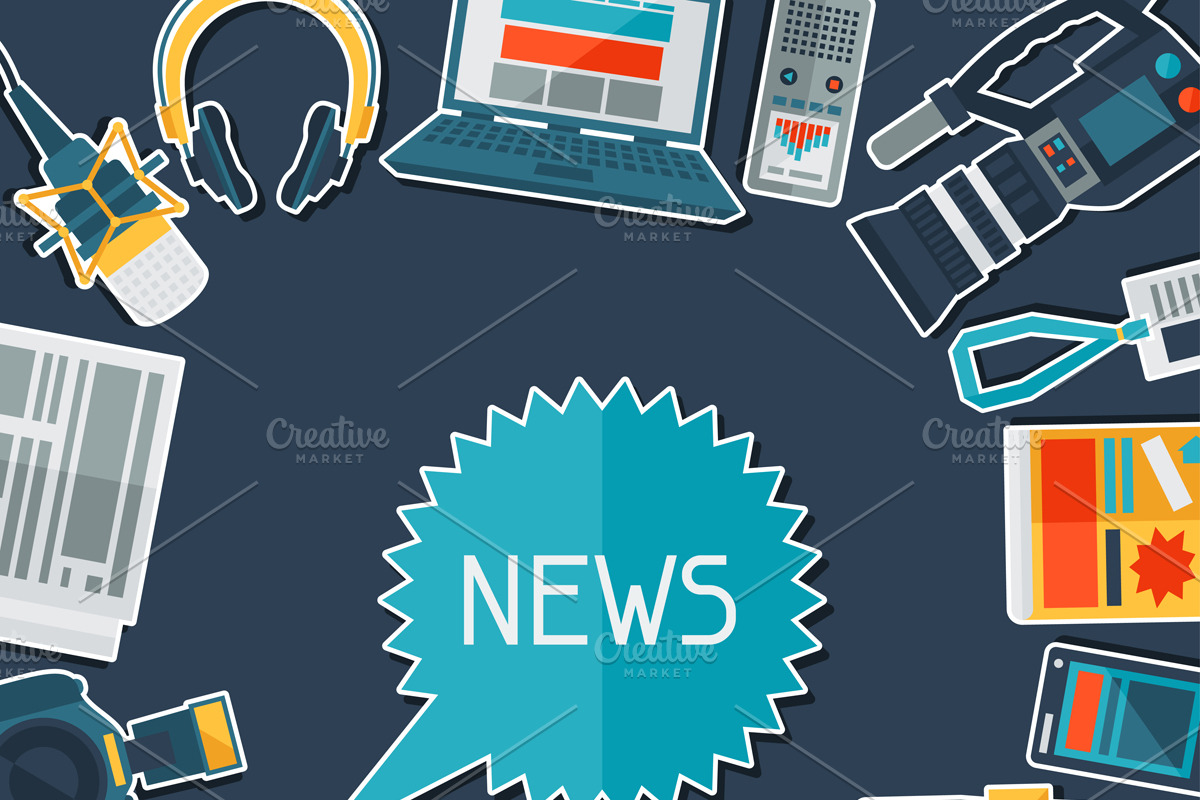 Journalism icons., an Object Graphic by incomible | Creative Market