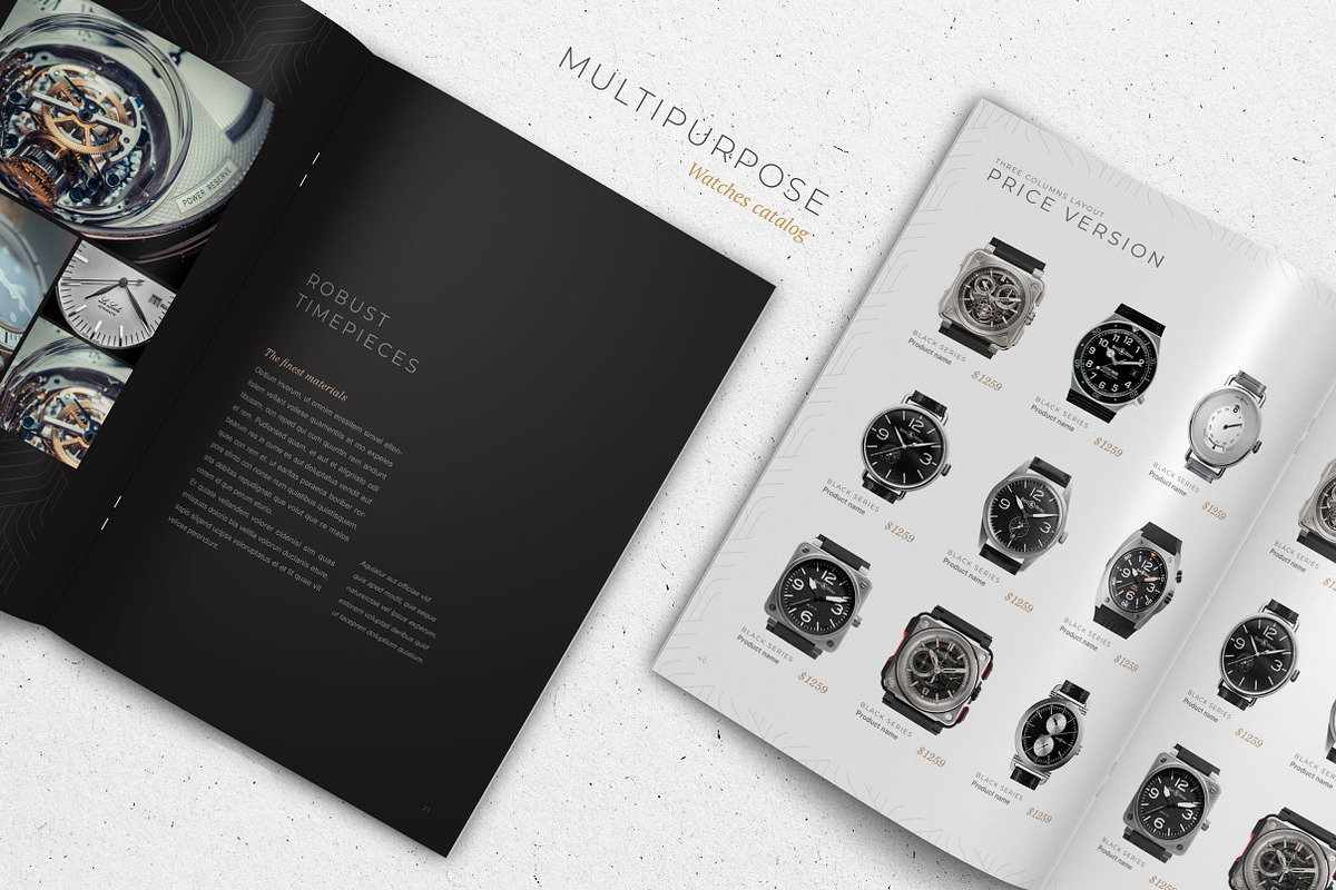 Luxury Watch Brochure Template, a Brochure Template by ID Vision Studio