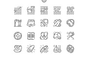 Swimming Line Icons, an Outline Icon by Palau